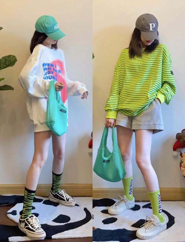 How to wear the missing lower body (use sweatshirt + shorts to easily ...